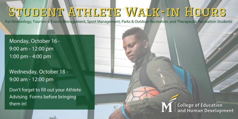 Student Athlete Walk-in Advising Hours – Student Success Blog